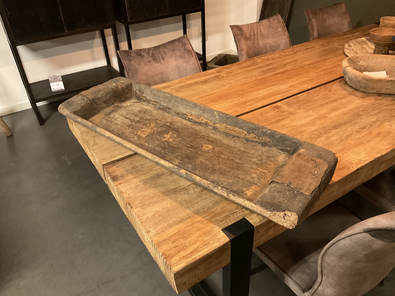 Oude houten trog - Houten bakken, schalen en planken - De Graef Colonial Warehouse voor al uw ...