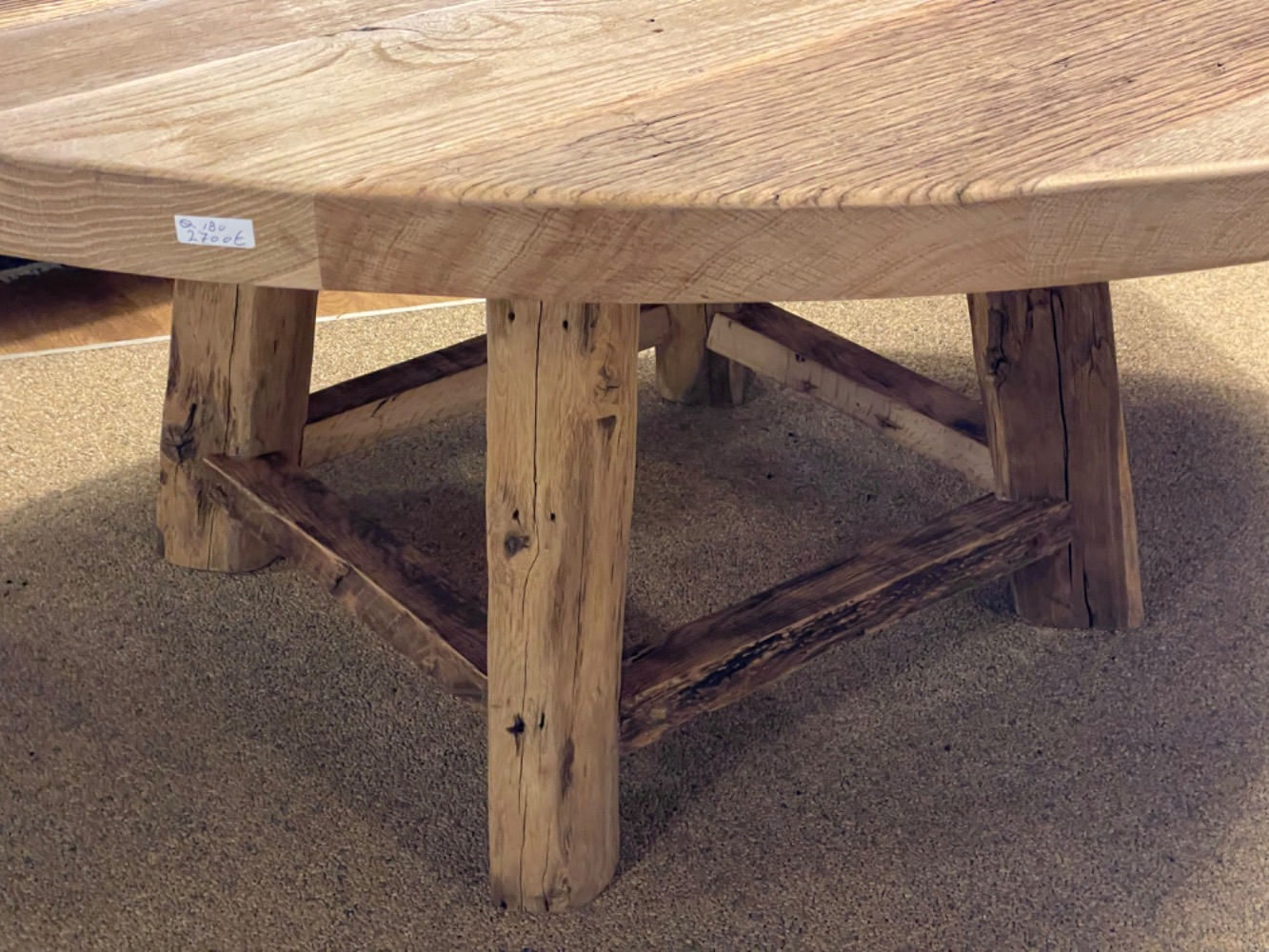 Ronde tafel antiek eik - Stoere eettafels in oud eiken voor een ...