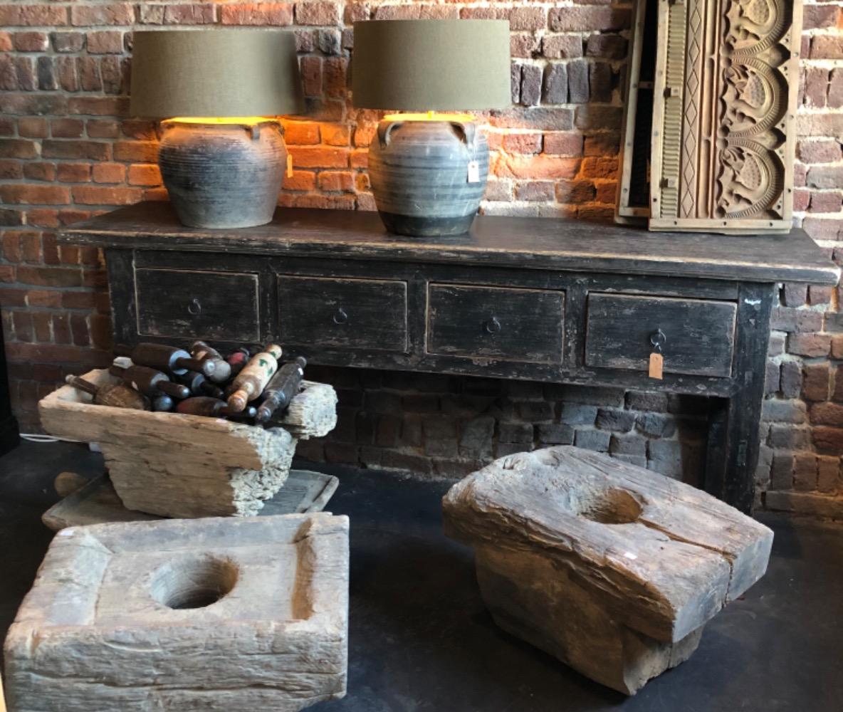 Sidetable oud elmhout - Wandtafels Sober Landelijk - Unieke Kasten By ...