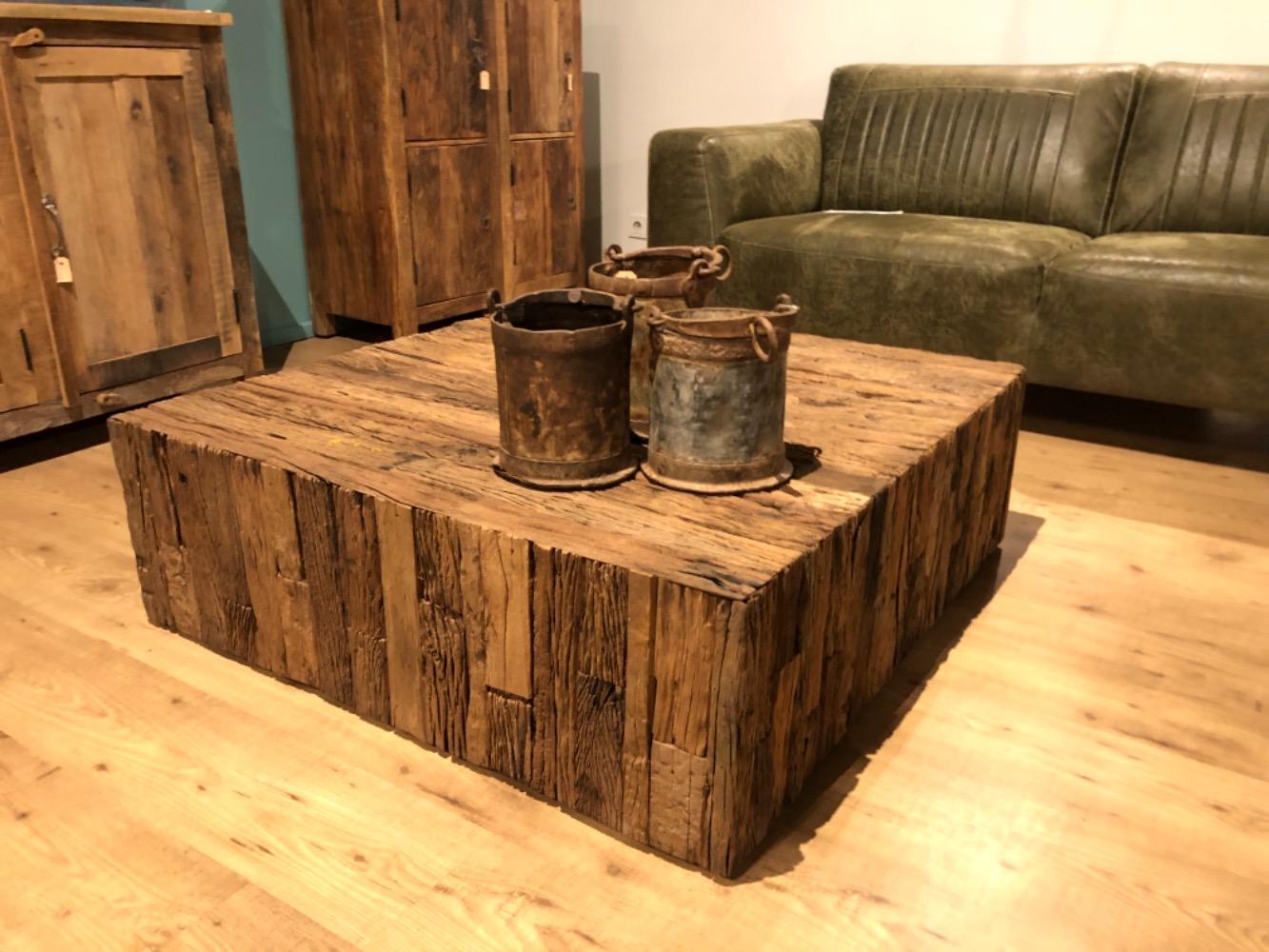 Unieke salontafel oud hout - Stoere Salontafels - Check de stoerste ...